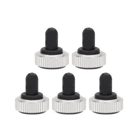5pcs E1 5 3mm Thread Toggle Switch Weatherproof Anti Splashing Rubber Cover Cap