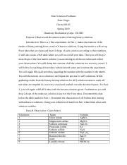 Nine Solutions Problems Lab Report Docx Nine Solutions Problems Peter Girgis Chem 108 05