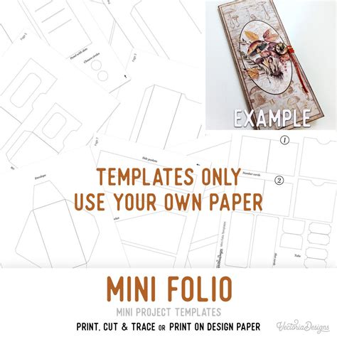 Mini Folio Templates Mini Folio Craft Kit Quick Project Junk Journal