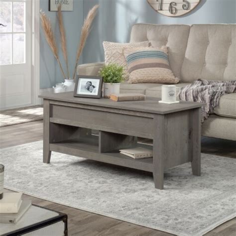 Sauder Dakota Pass Engineered Wood Lift Top Coffee Table In Mystic Oak