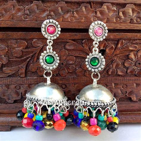 Green Jhumka Earring For Wedding FashionCrab