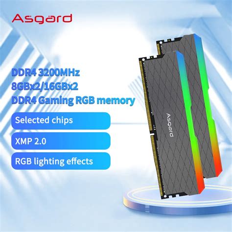 Asgard Rgb Ddr4 8gbx2 16gbx2 3200mhz 3600mhz Memória Ram Ddr4 Rgb 135v