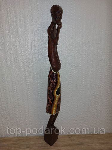 Статуэтка деревянная ручной работы зулус мыслитель высота 40 см Id 2943314 цена 820