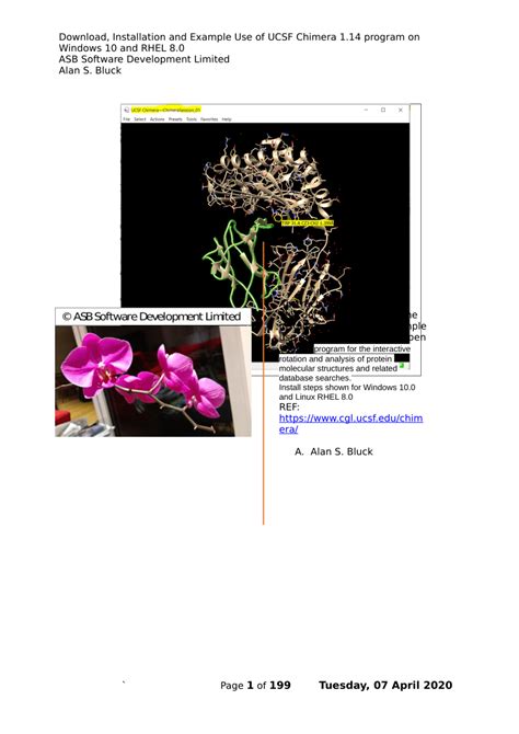 Pdf Installation Of Ucsf Chimera 1 4