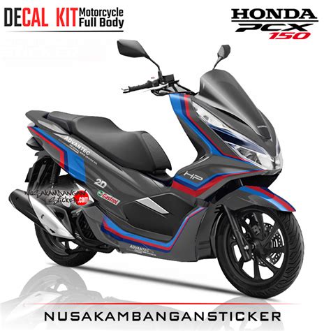 Decal Sticker Honda PCX 150 New Livery BMW Safety Car Grey Stiker Full