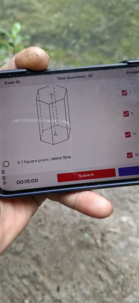 Question Square Prism स्क्वायर प्रिज्म Given The Diagram Of A Square