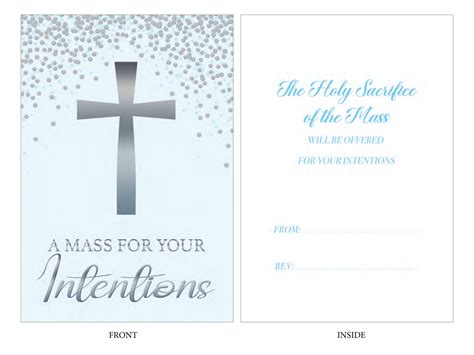 Mass Intention Card For The Living Gatto Christian Shop
