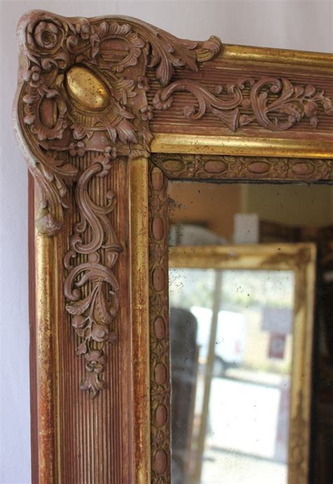 Proantic Gold Patina And Mercury Fireplace Mirror 90 X 120 Cm