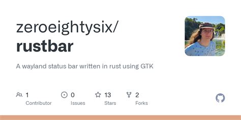 Github Zeroeightysixrustbar A Wayland Status Bar Written In Rust