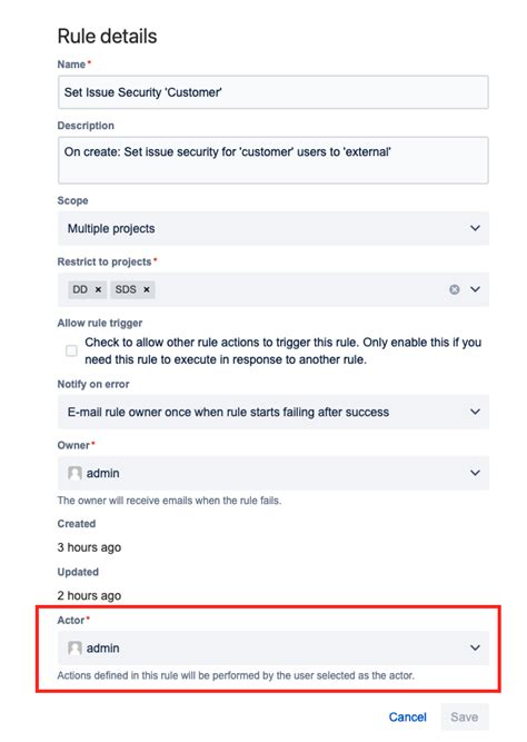 Automation Rule Setting Issue Security Level Fails Jira And Jira