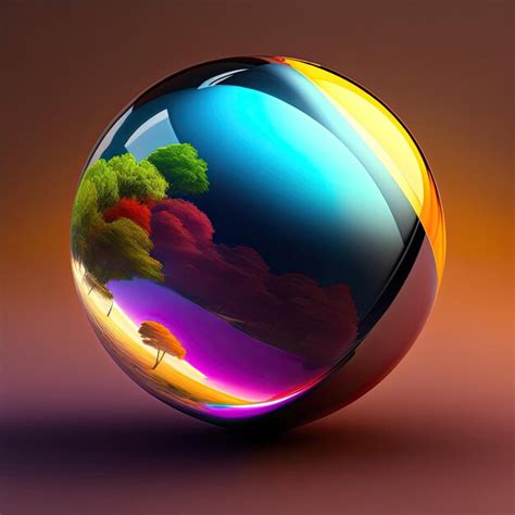 premium ai image glossy sphere