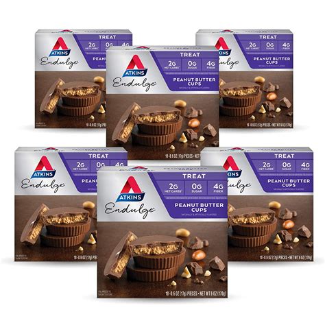 Atkins Endulge Treat Peanut Butter Cups Keto Friendly 60 Count