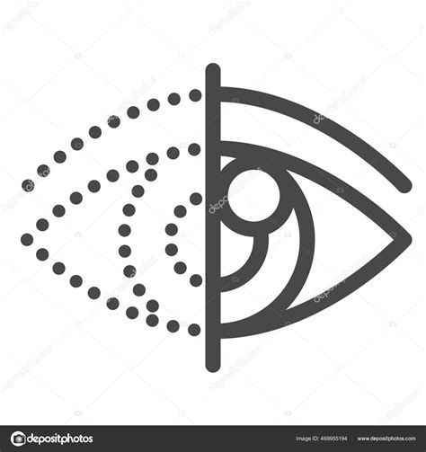 Anopia Blur Color Blindness Icon Outline Style Stock Vector By