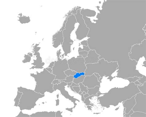 Eslováquia No Mapa De Europa Ilustração Stock Ilustração de emblema