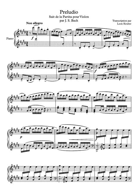 Violin Partita No 3 In E Major BWV 1006 Bach Johann Sebastian