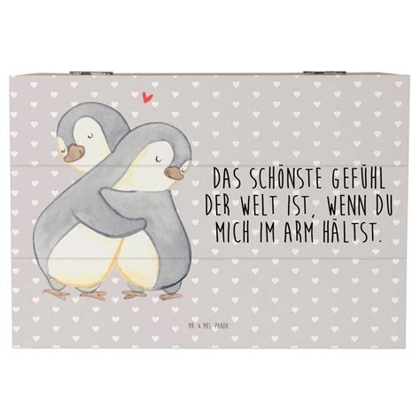 Mr And Mrs Panda Dekokiste Pinguine Kuscheln Grau Pastell Geschenk