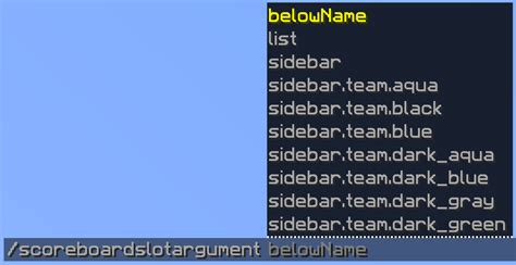Scoreboard Arguments CommandAPI Documentation V5 3