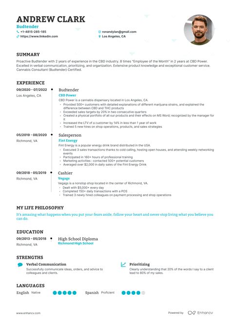 5 Budtender Resume Examples And Guide For 2024