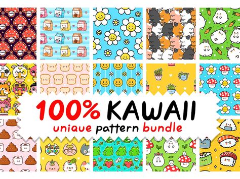 Cute Kawaii Pattern Bundle By Slavko Kahovsky On Dribbble