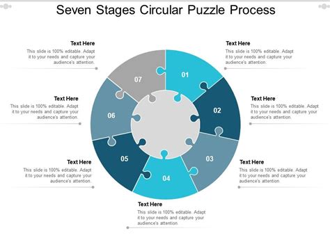 Seven Stages Circular Puzzle Process Ppt PowerPoint Presentation Styles Top