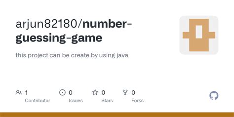 GitHub Arjun Number Guessing Game This Project Can Be Create By Using Java