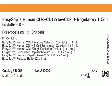 Easysep™ Human Cd4cd127lowcd25 Regulatory T Cell Isolation Kit产品中心君合天晟
