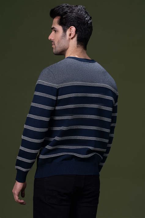 Shop Full Sleeve Sweater Dark Navy For Men Online