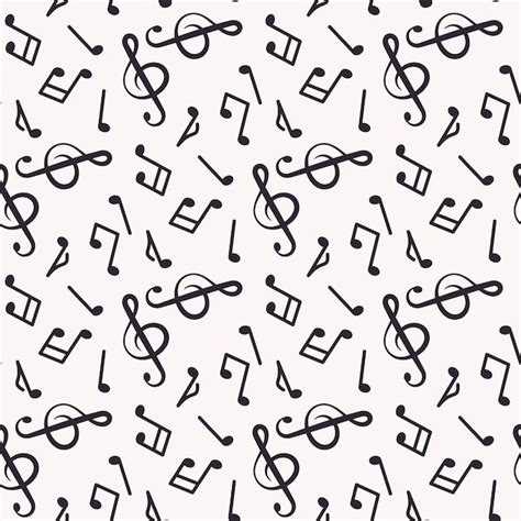Patrón de notas musicales Vector Premium