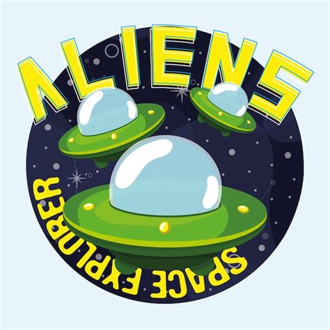 Premium Vector Colored Alien Zone Sticker Vector Illustration