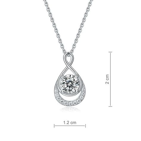 Moissanite Diamond Infinity Necklace Shine Bright The Sparkle Place