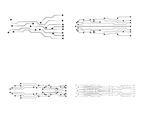 Circuit Illustration Vector Template Line 620614 Vector Art At Vecteezy