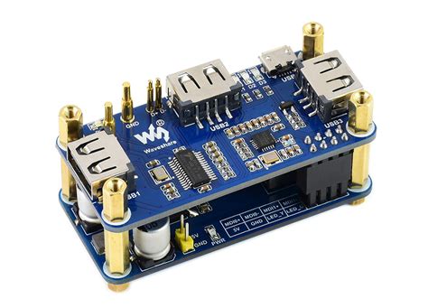 Waveshare 19635 Poe Ethernet Usb Hub Hat For Raspberry Pi Zero 1x