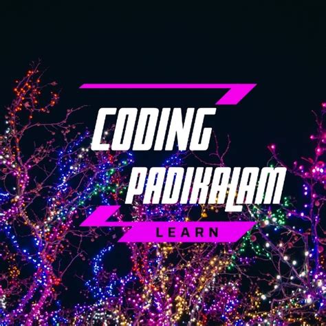 Coding Padikalam Tamil Youtube