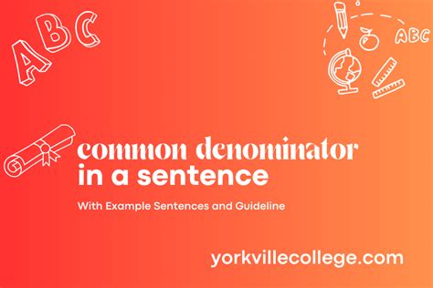 How To Use Common Denominator In A Sentence Easy Examples
