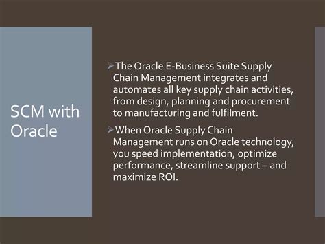 Oracle Supply Chain Management Pptx