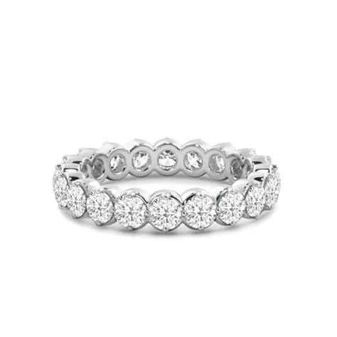 Scalloped Compass Prong Diamond Eternity Ring Fg Si With Clarity
