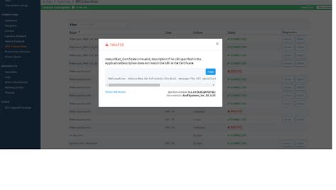 opc ua connection faulted no anonymous token policy found ignition inductive automation