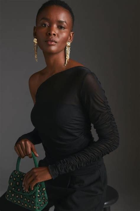 여성 상의 And 티셔츠 앤트로폴로지 한국 공식 온라인 스토어 Sheer Top One Shoulder Clothes For Sale