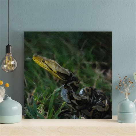 Latitude Run® Brown And Beige Snake 1 Wrapped Canvas Painting
