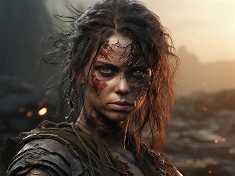 Premium Ai Image A Woman With Scars On Her Face