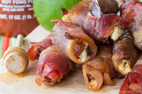 Sweet And Spicy Blue Cheese Bacon Wrapped Dates Recipe