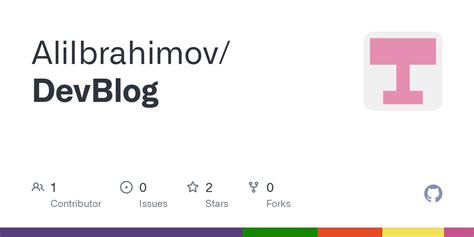 Github Aliibrahimovdevblog