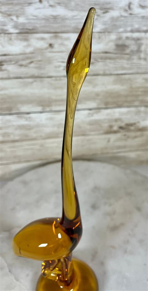 Vintage Viking Glass Epic Collection Amber Egret Amber Glass Viking