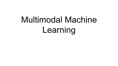 Pdf Multimodal Machine Learningmultimodal Representation A
