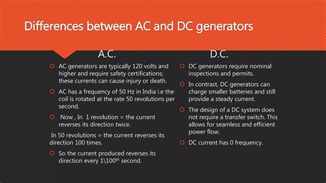 Ac And Dc Generators Pptx