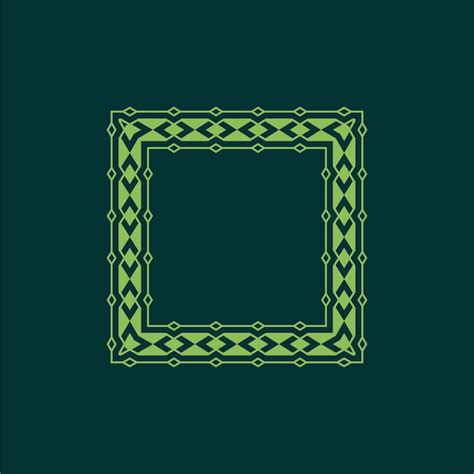 Premium Vector Modern Ornamental Square Frame Border Decorative Pattern