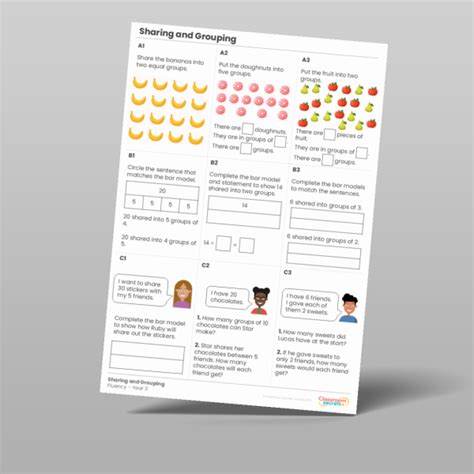 Year 3 Sharing And Grouping Fluency Matrix Resource Classroom Secrets