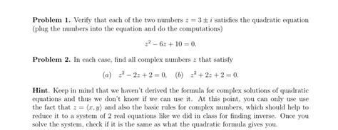 Solved Problem 1 Verify That Each Of The Two Numbers Chegg Com