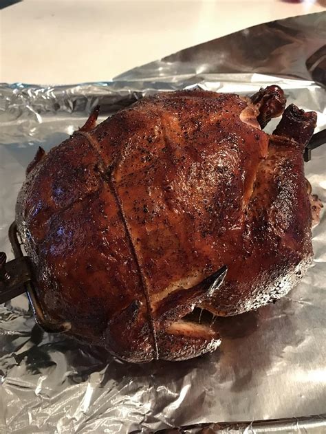 Homemade Rotisserie Chicken Cooked Over Charcoal Rfood