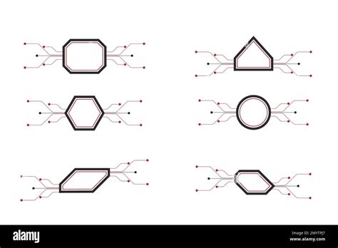 Set Geometric Technology Elements Technology Abstract Digital Element